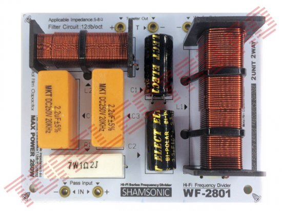 Filtru Boxa Audio Crossover 280W 2 cai 4-8 Ohm PROFESIONAL Shamsonic ...