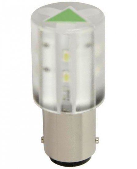 Bec 24V - LED VERDE soclu BA15D Semnalizare pentru Turn Semnalizator ...