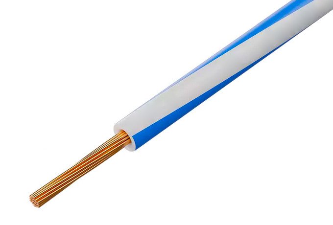 Cablu Electric Litat 0.75mmp Cupru ALB-ALBASTRU 300/500V MYF-0.75 ...