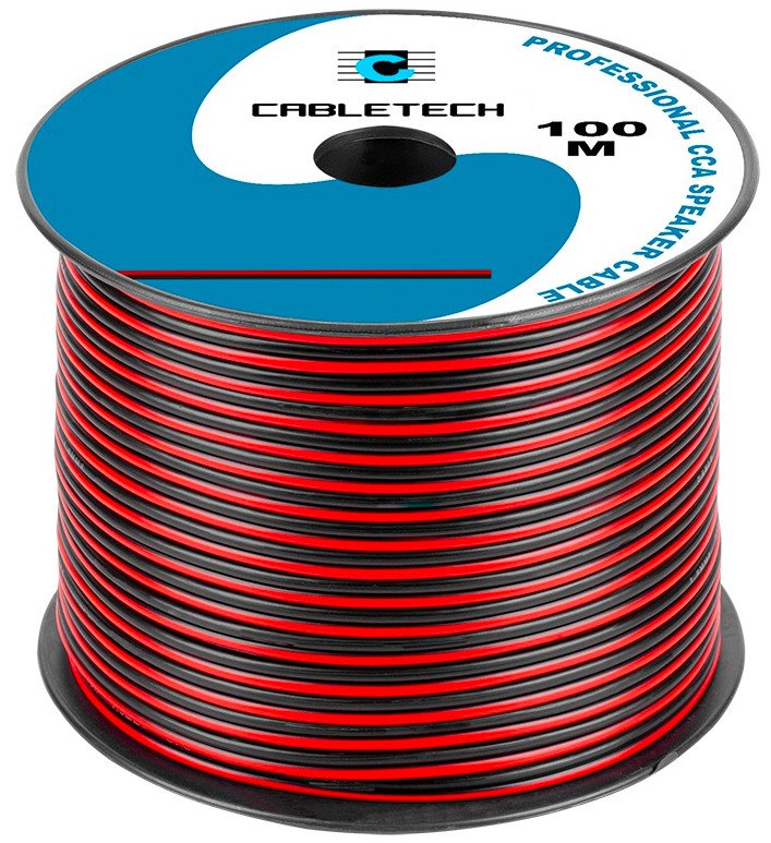 Cablu pentru Boxe 2x2.5mm2 Rosu - Negru CAB0393 - la Rola 100m